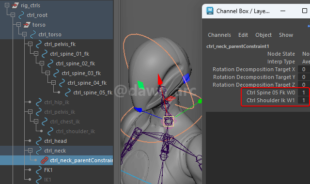 [Maya]Rigging 11 - Neck and Head